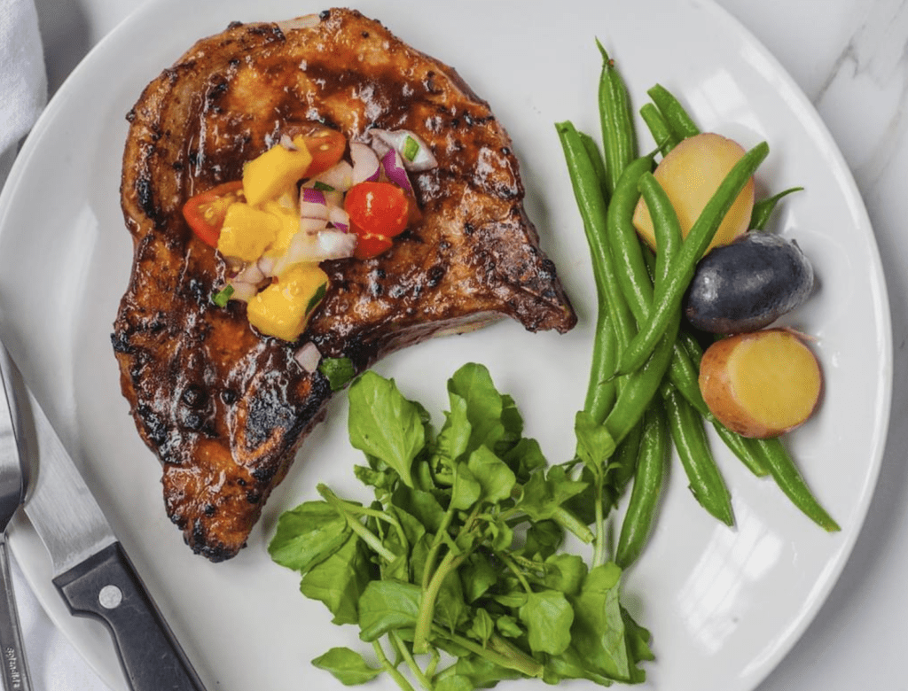 Spicy Pork Chops With Sweet Mango Sauce - PB on Life