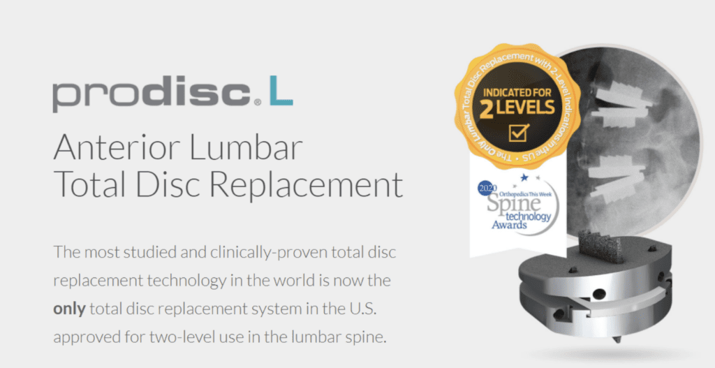 Prodisc L Anterior Lumbar Total Disc Replacement - PB on Life